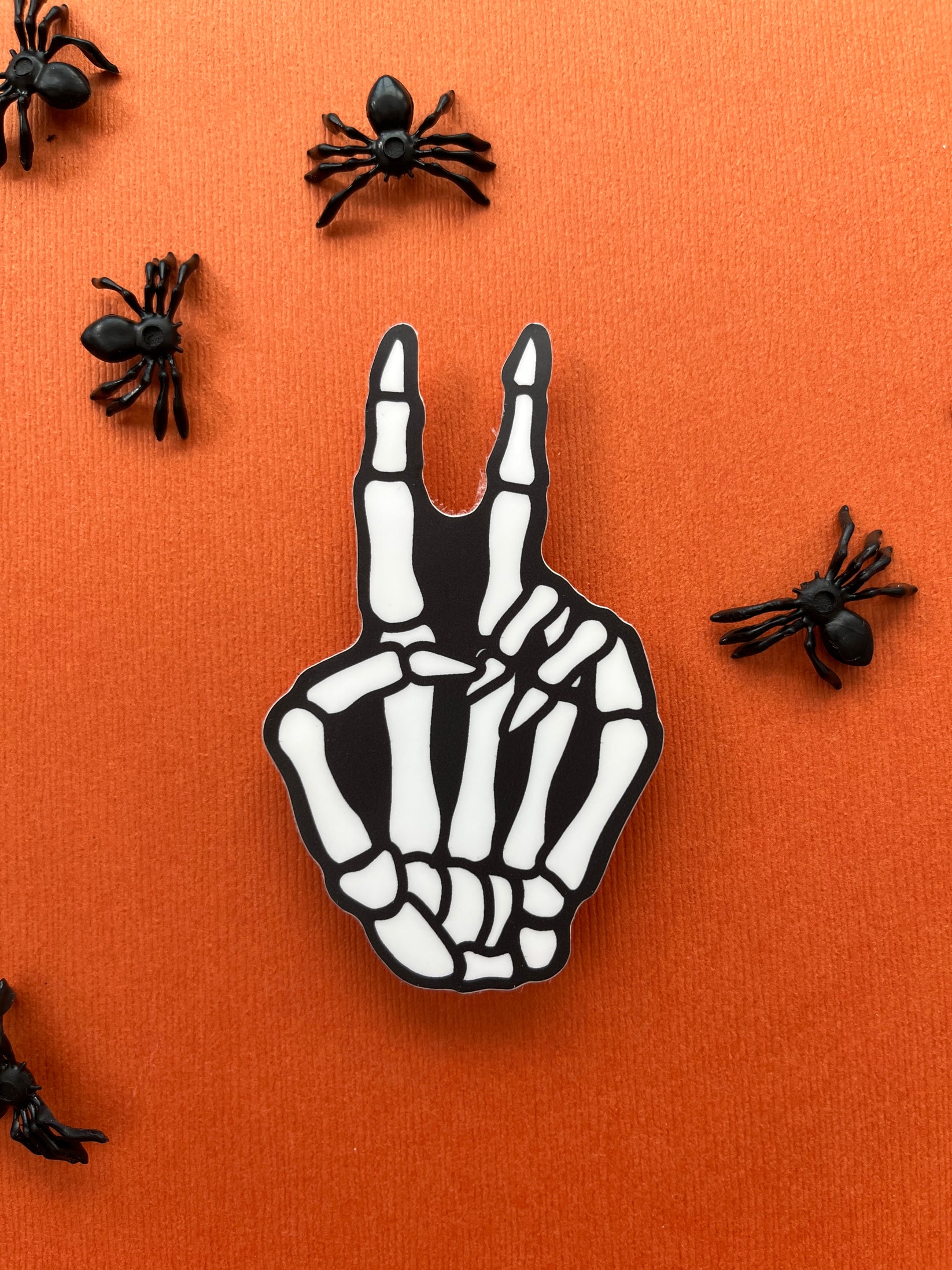 Skeleton Peace Sign Sticker – Riley Funk Designs