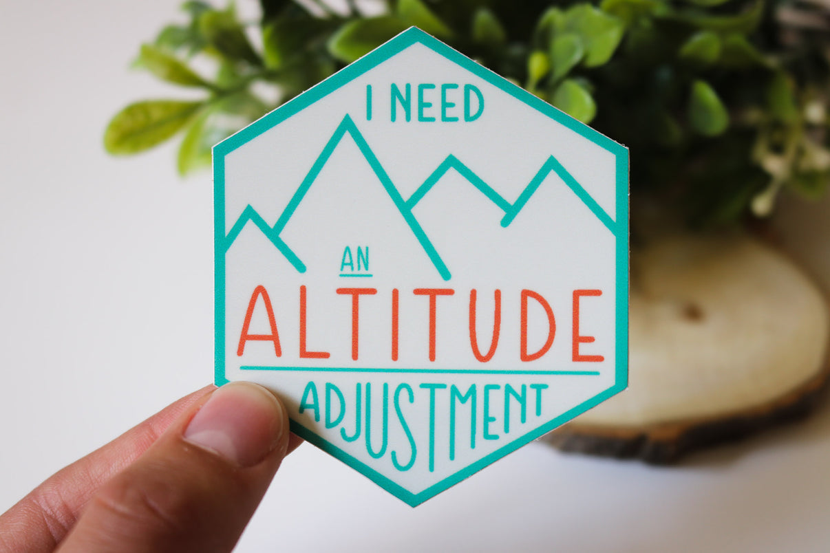 Altitude Adjustment Waterproof Sticker – Riley Funk Designs