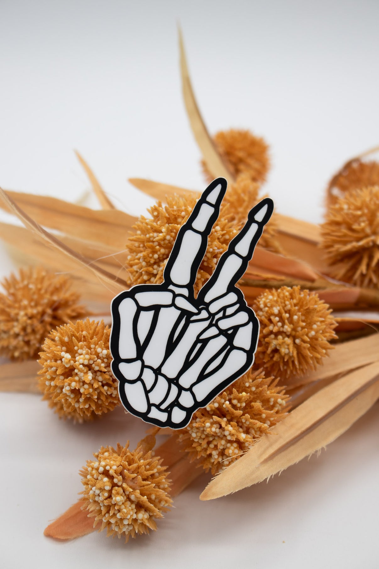 Skeleton Peace Sign Sticker – Riley Funk Designs