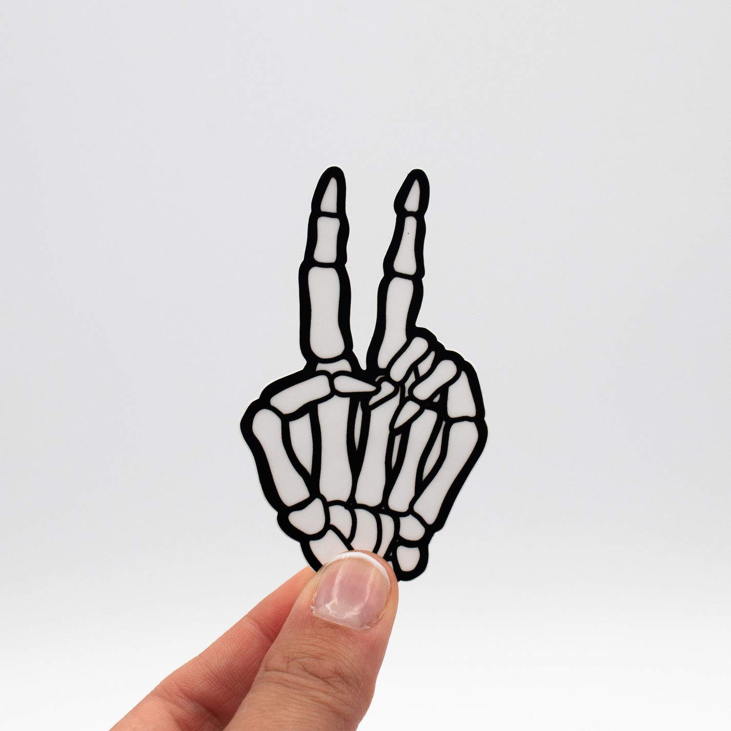 Skeleton Peace Sign Sticker – Riley Funk Designs