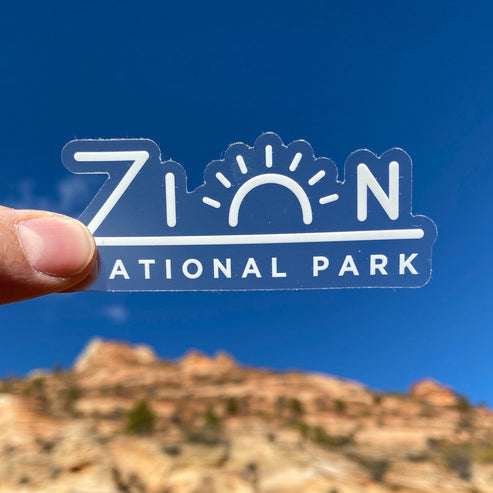 Zion National Park Clear Sticker – Riley Funk Designs